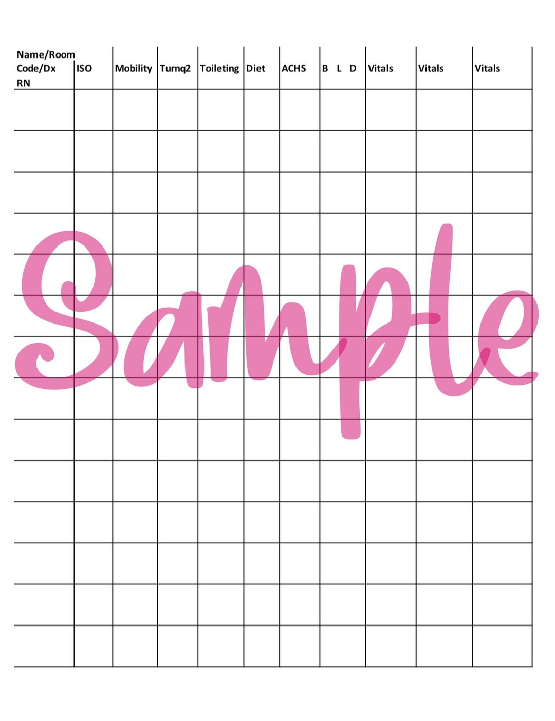 Pct/pca/cna/tech Report Sheet - Etsy