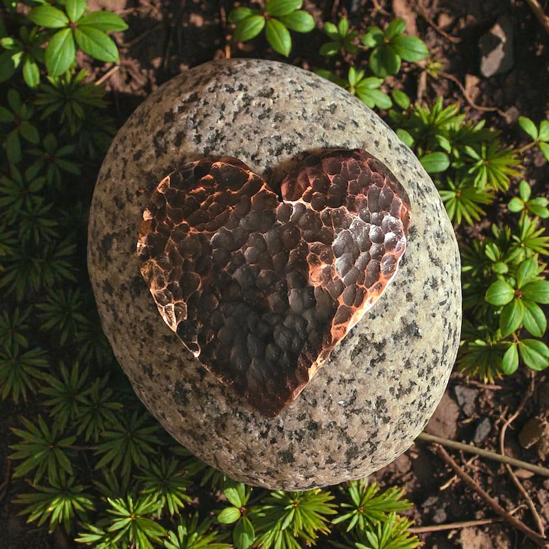 Copper Heart for Garden - Etsy UK