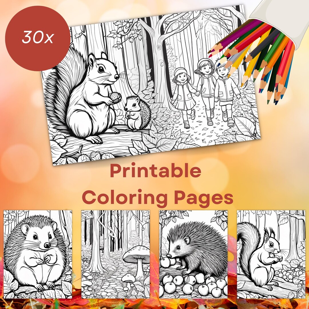 Fall Coloring Pages Fall Coloring Book Autumn Coloring Pages Autumn ...