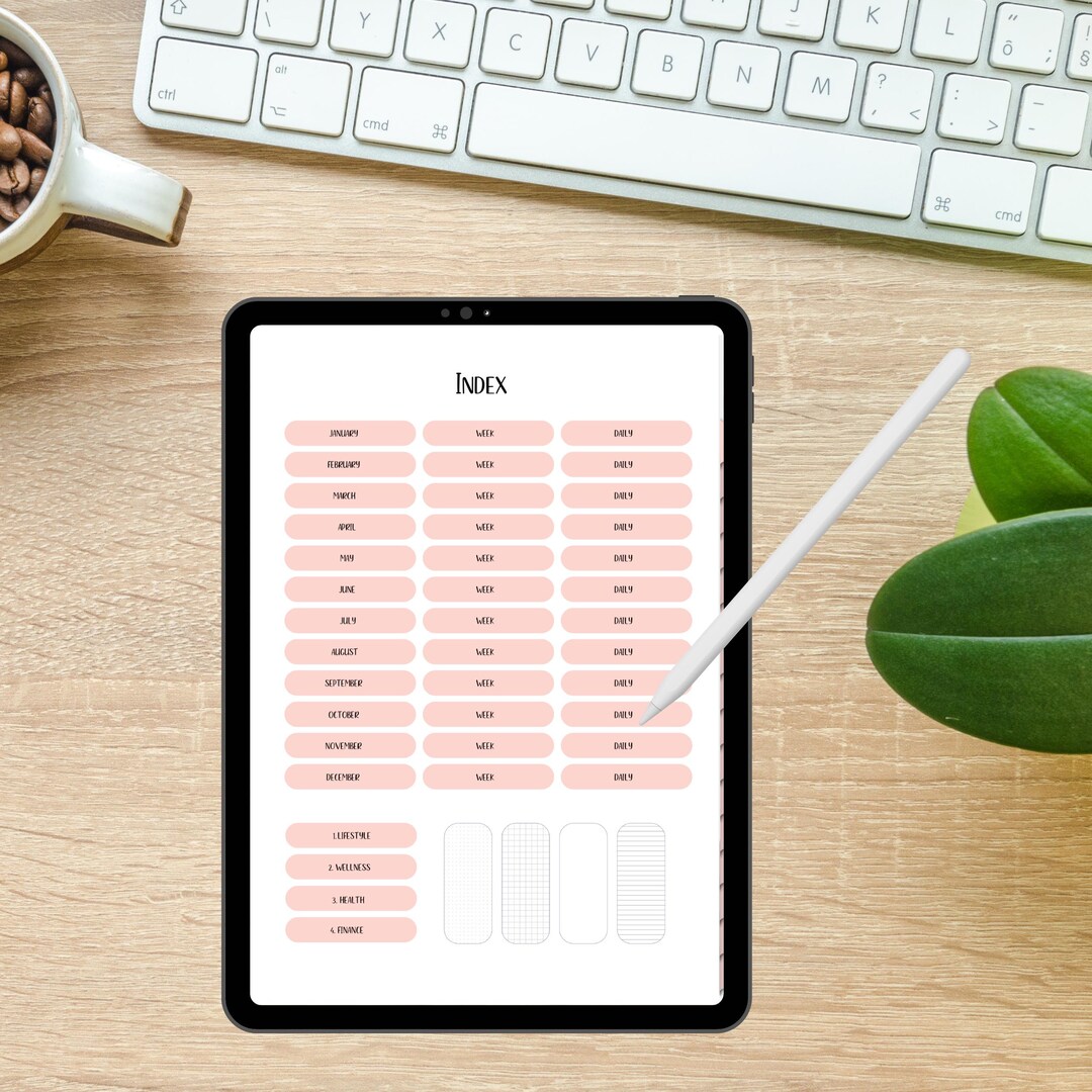 Digital Daily Planner Designed for Remarkable Paper Pro Digital Planner ...