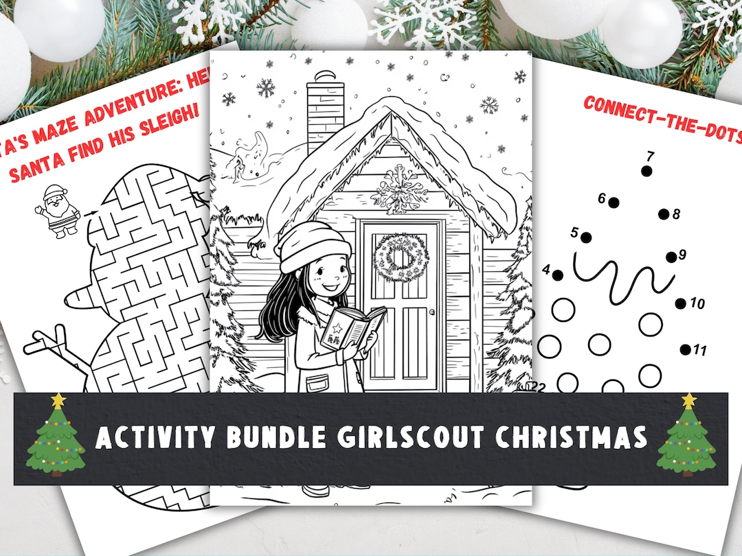 Scout Girl Coloring Pages | Meeting Activity | Girl Scout Christmas ...
