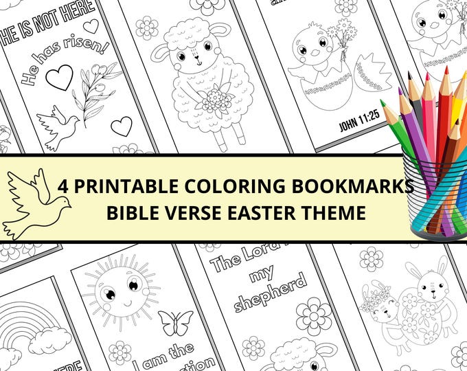 Be Kind Bible Verse Coloring Bookmarks for Kids With Cute Bees ...