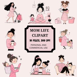 Digital Stickers Mom Life Clipart Mom Life Daily Mom Life Digital ...
