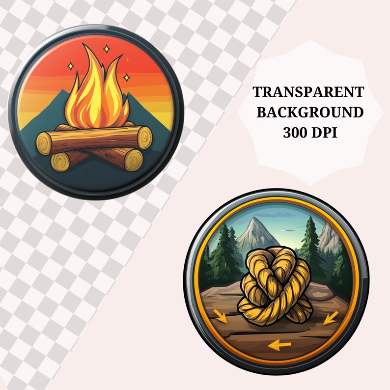 Camping Clipart | Badges Clipart | Scout Badges | Wilderness Explorer ...