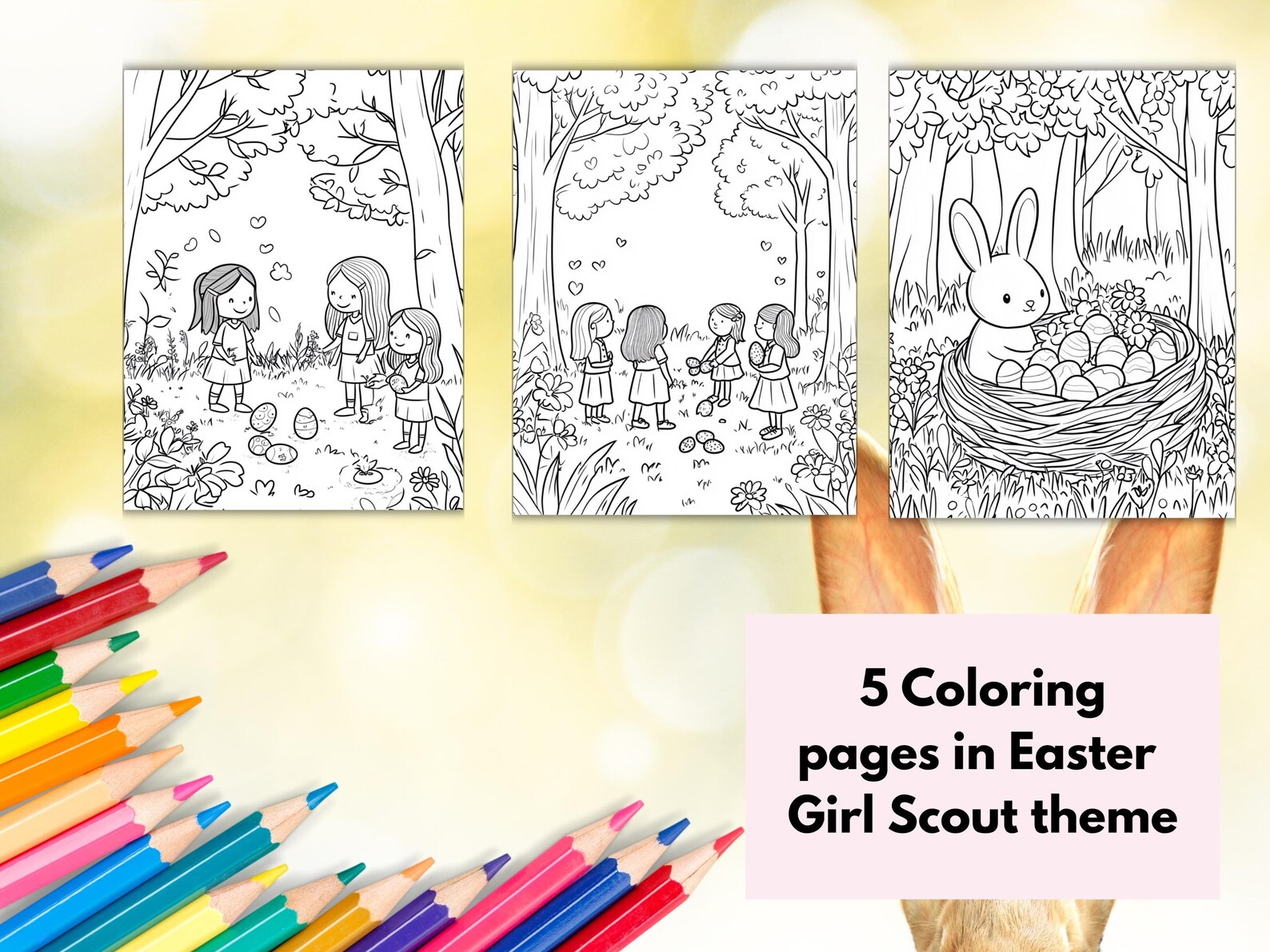 Girl Scout Easter Printable Girl Scout Easter Activity Bundle Girl ...
