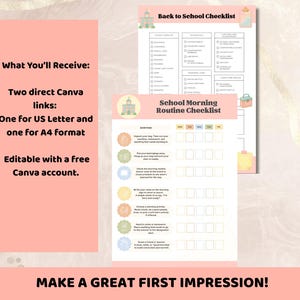 Ready for School Checklist, Printable Kids Routine Chart, Morning Tasks ...