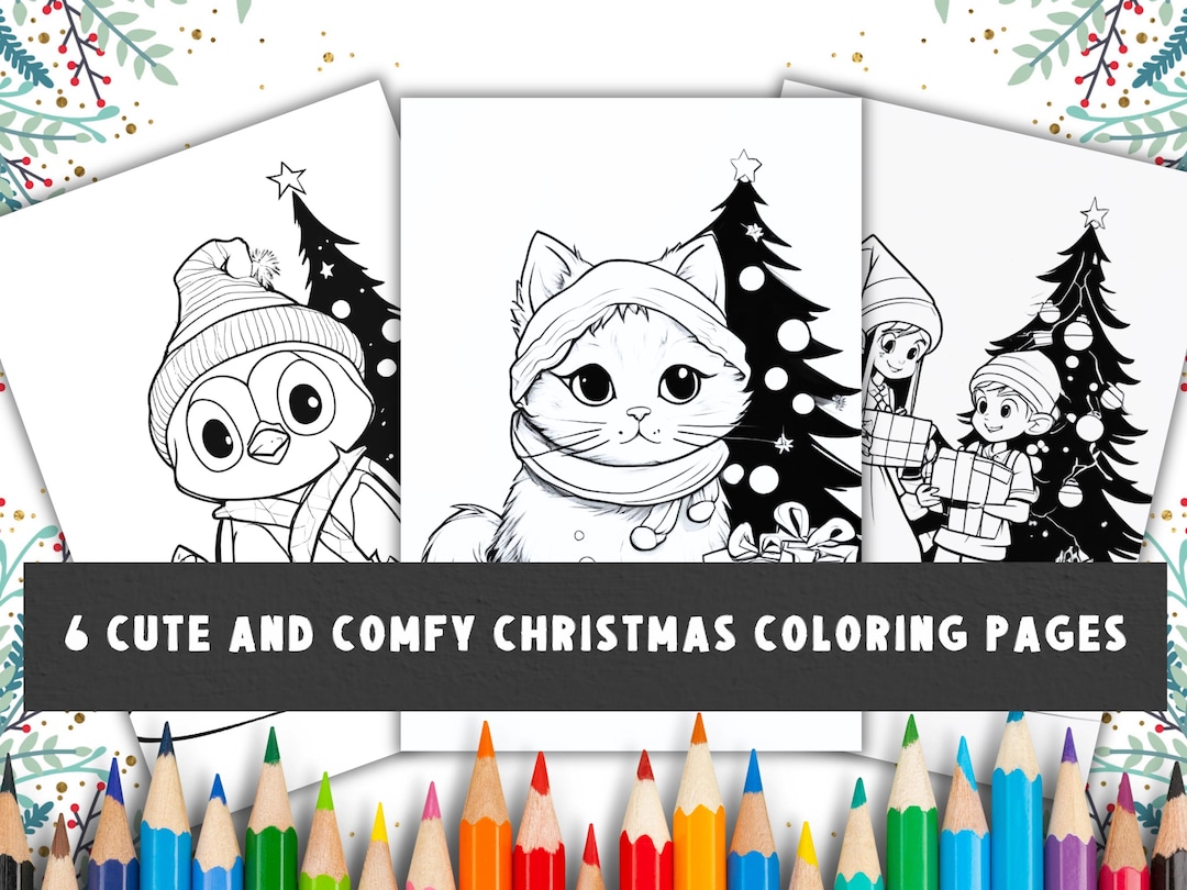Cozy Christmas Coloring Pages Cozy Girl Christmas Coloring Holiday ...