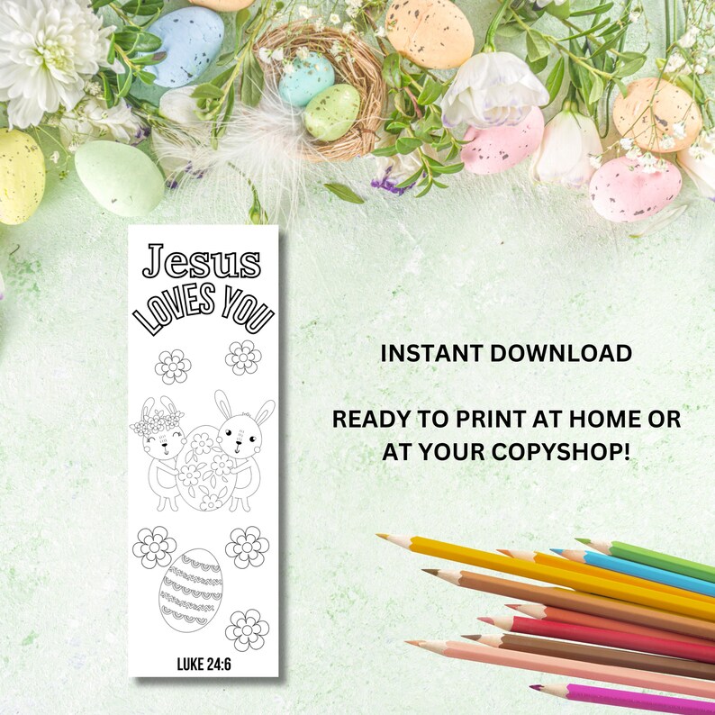 Kids Bible Verse Coloring Bookmarks | Easter Coloring Bookmarks ...