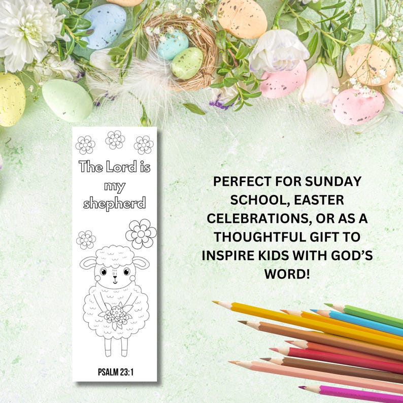 Kids Bible Verse Coloring Bookmarks | Easter Coloring Bookmarks ...