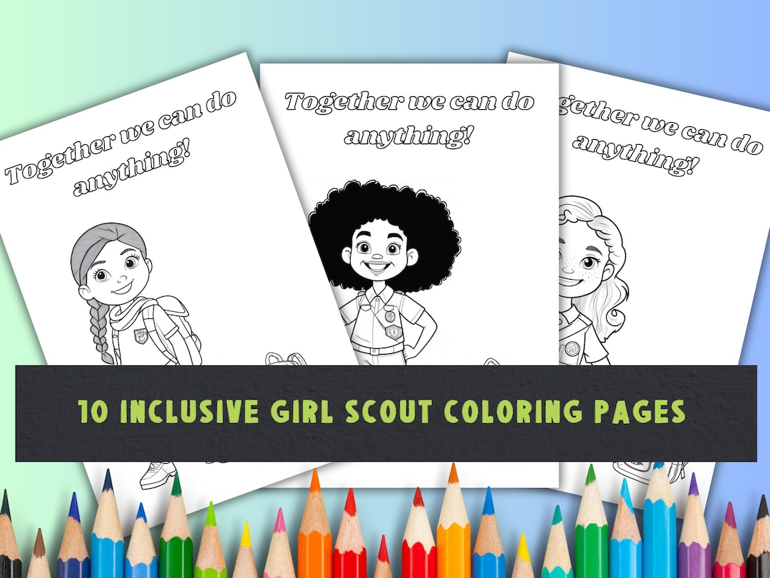 Girl Scout Coloring Girl Scout Activity Girl Scout Printable Troop ...