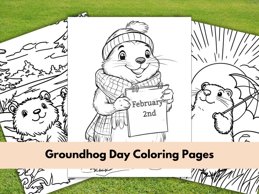 Groundhog Day Coloring Pages | Groundhog Day Celebrations | Groundhog ...