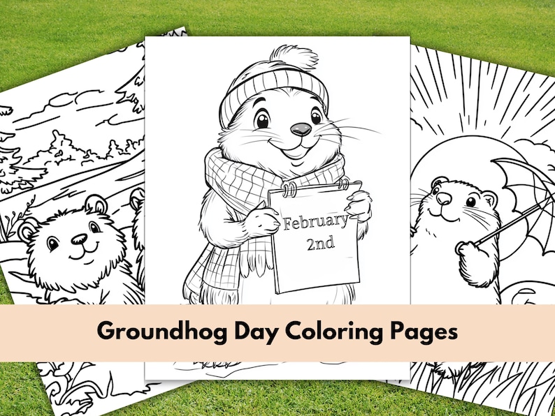 Groundhog Day Coloring Pages | Groundhog Day Celebrations | Groundhog ...