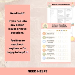 Ready for School Checklist, Printable Kids Routine Chart, Morning Tasks ...