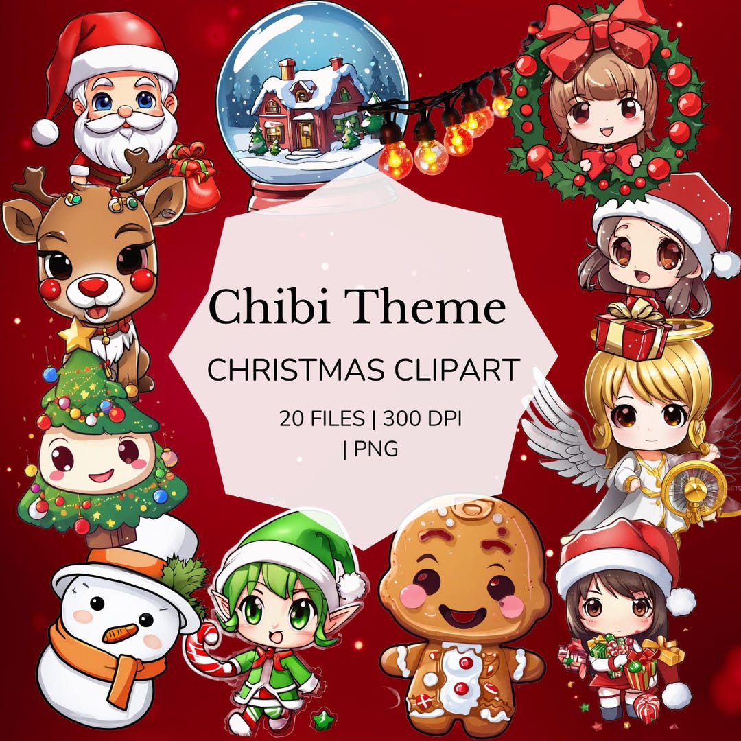 Chibi Clipart Christmas Chibi Chibi Png Cute Christmas Chibi Stickers ...
