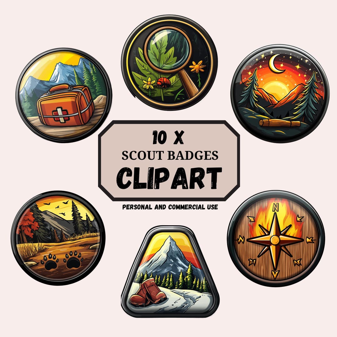 Camping Clipart | Badges Clipart | Scout Badges | Wilderness Explorer ...
