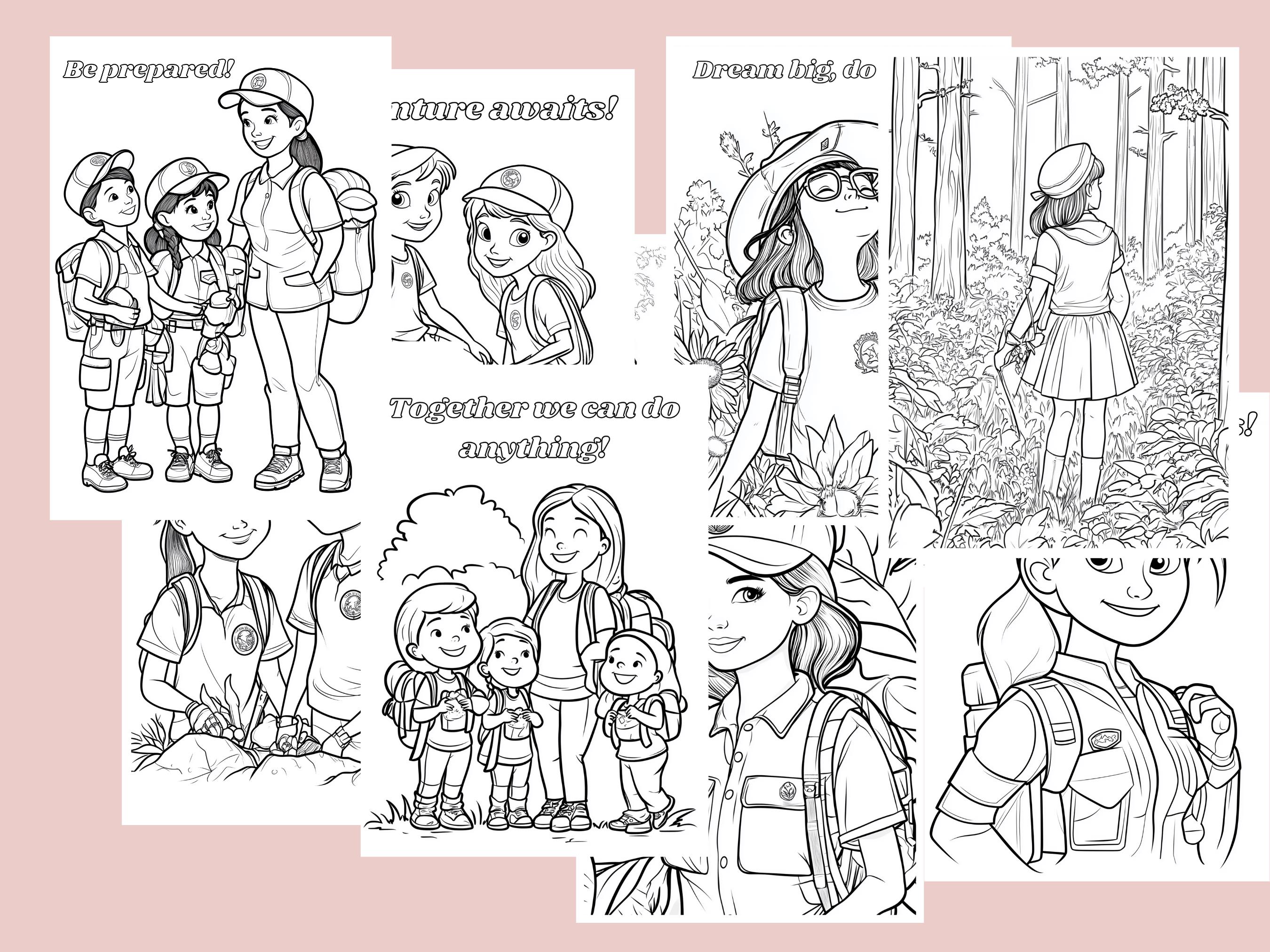 Girl Scout Coloring Page Girlscout Coloring Promise and Law Girl Scout ...