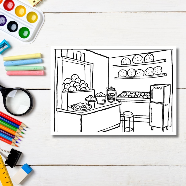 Comfy Cozy Corner Coloring Pages Stress Relief Hygge Coloring Bold and ...