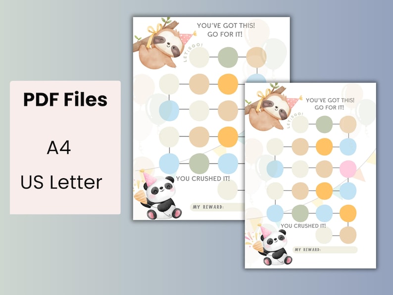 Reward Chart Jungle | Printable Behavior Chart for Kids | Potty ...