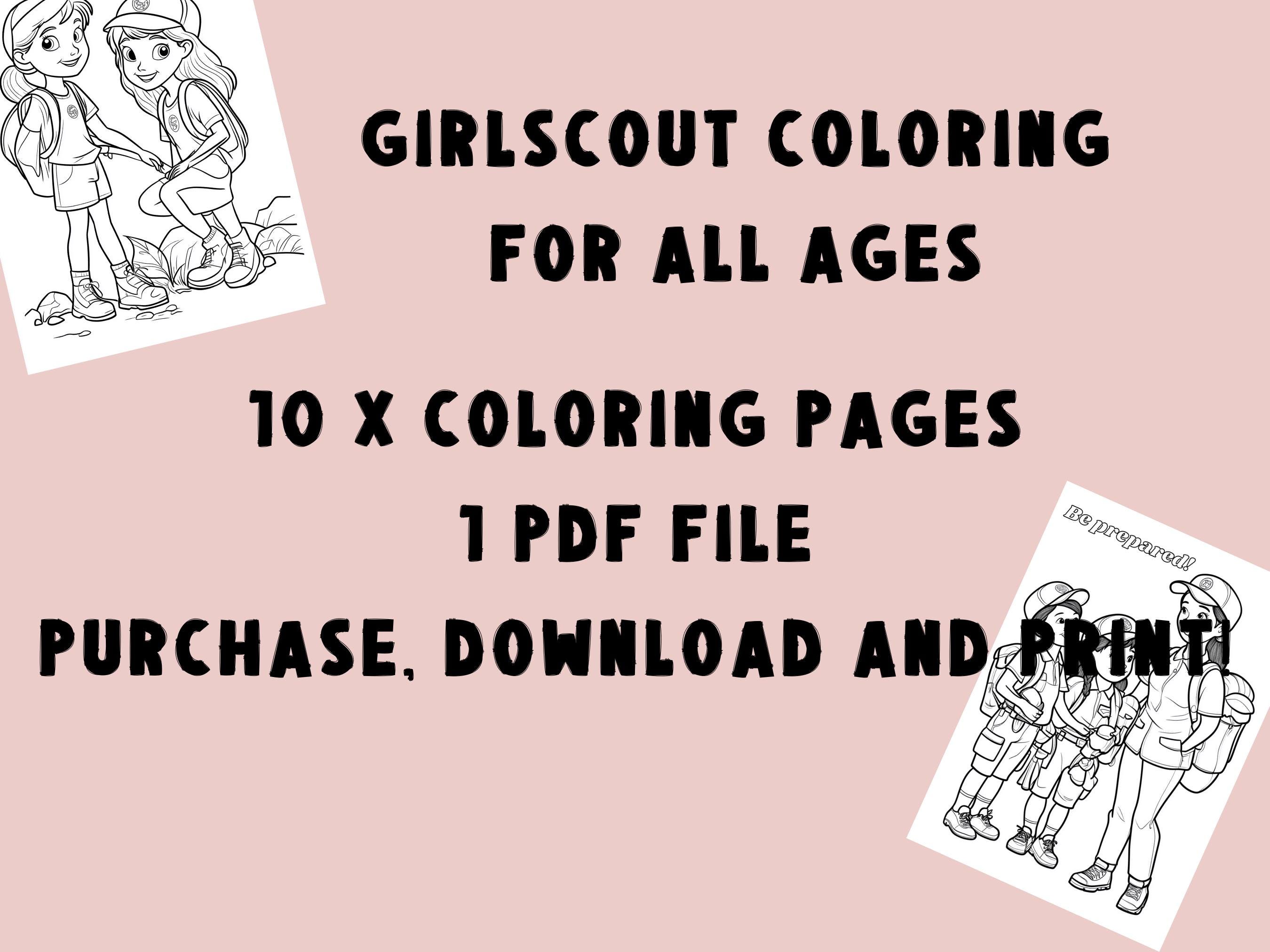 Girl Scout Coloring Page Girlscout Coloring Promise and Law Girl Scout ...