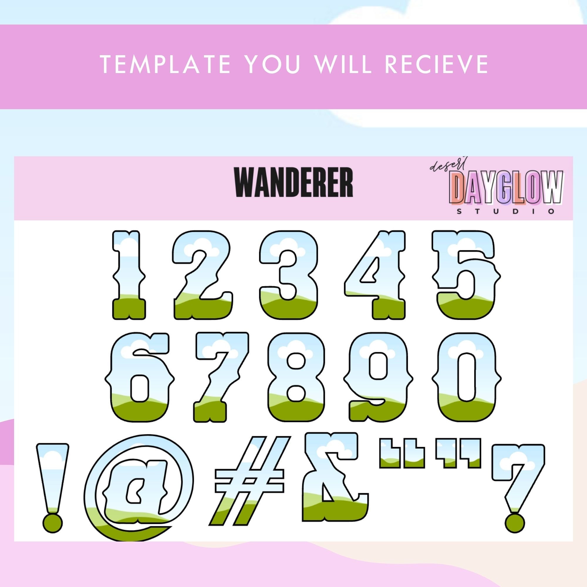 WANDERER, Custom Canva Frames, Alphabet and Number Frames for Canva ...