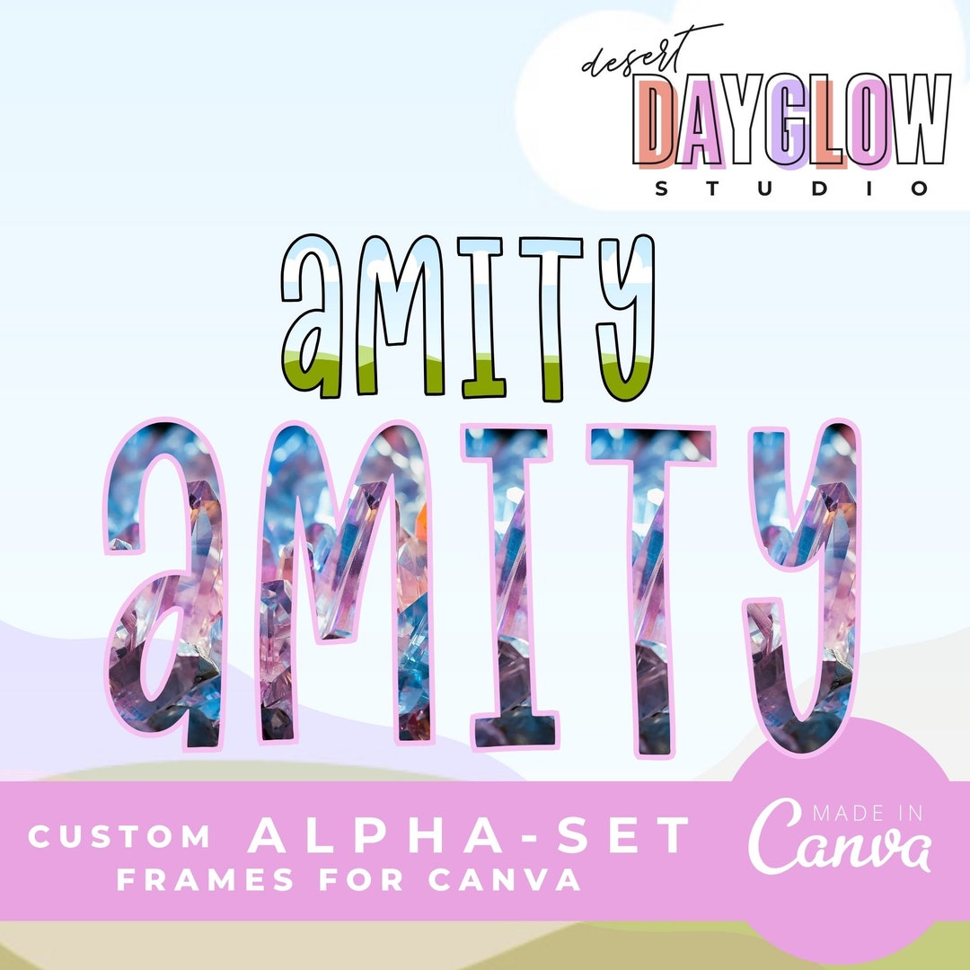 AMITY, Custom Canva Frames, Alphabet and Number Frames for Canva ...