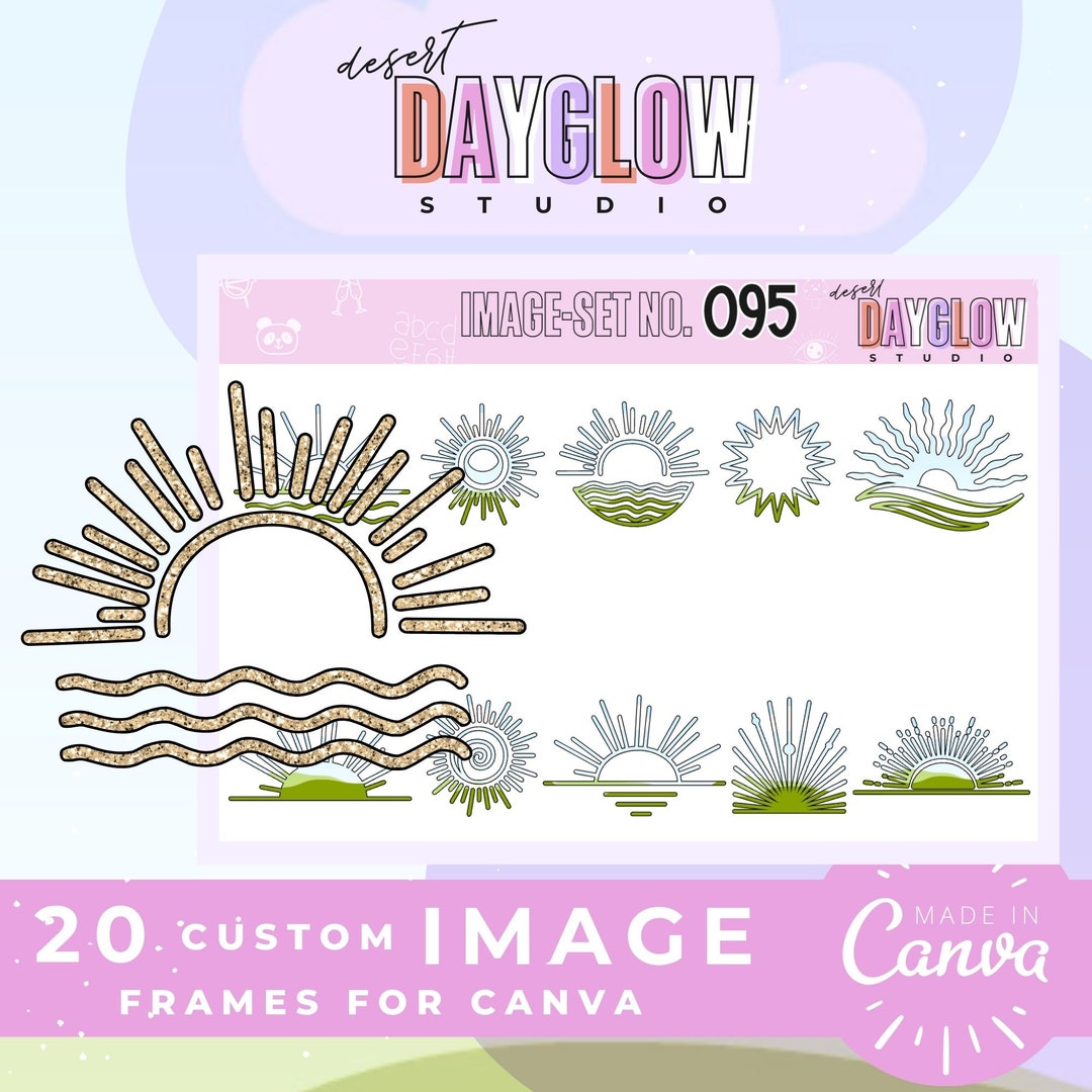 BOHO BUNDLE, SUN and Moon Custom Editable Canva Images / Picture Frames ...