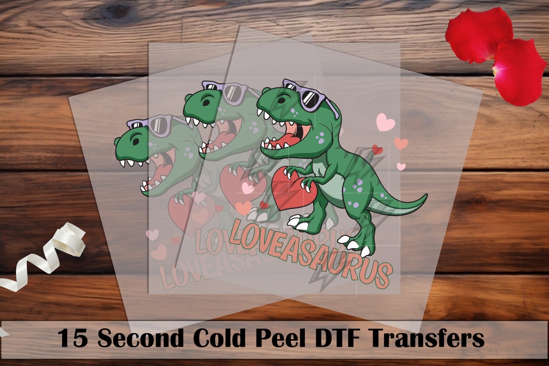 Loveasaurus DTF Transfer | Kids T-rex Valentine's Shirt | Ready to ...
