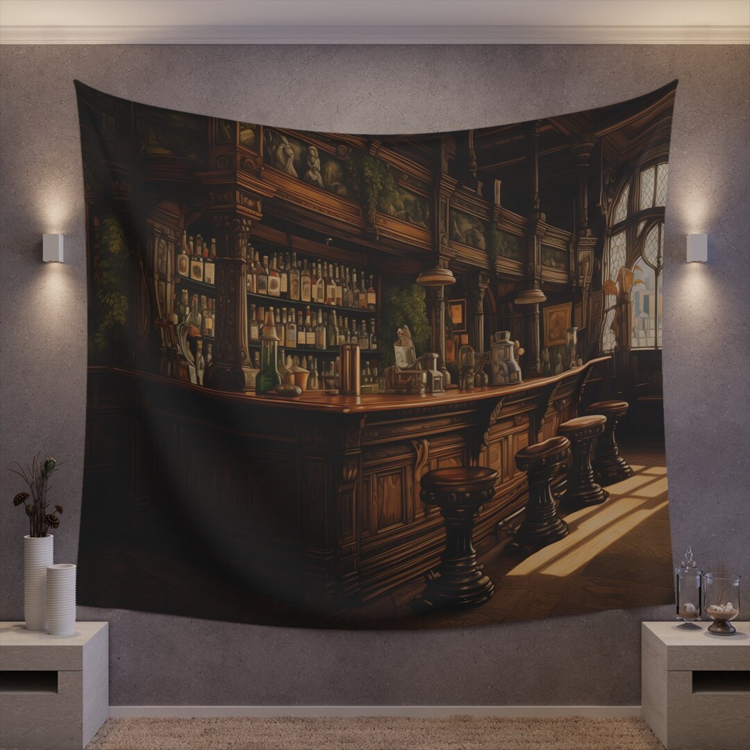 Tavern Backdrop, Medieval Tavern Printed Wall Tapestry, Medieval Pub - Etsy