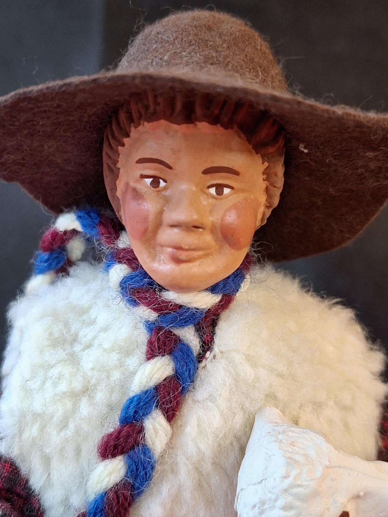 French Santon Figurines: Provence Farmer & Wife, Hand-painted ...