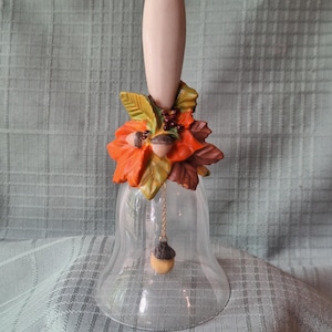Vintage 1980s Avon Harvest Bounty Acorn Design Bell, Made of Glass and ...