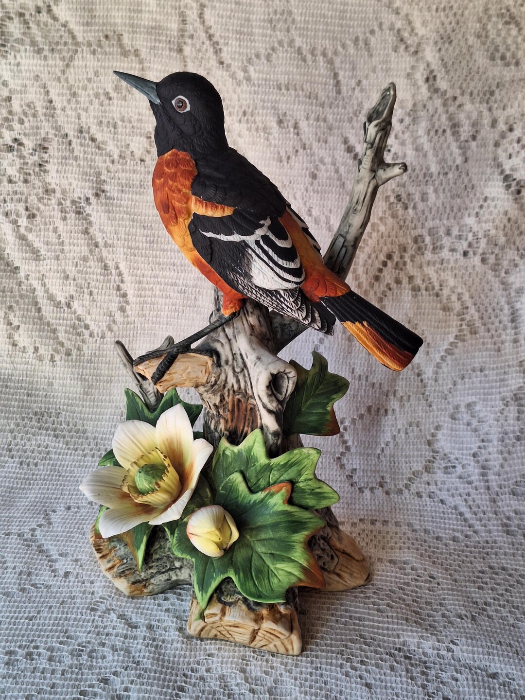 Vtg 1990s Porcelain Andrea Sadek Japanese Baltimore Oriole Bird ...