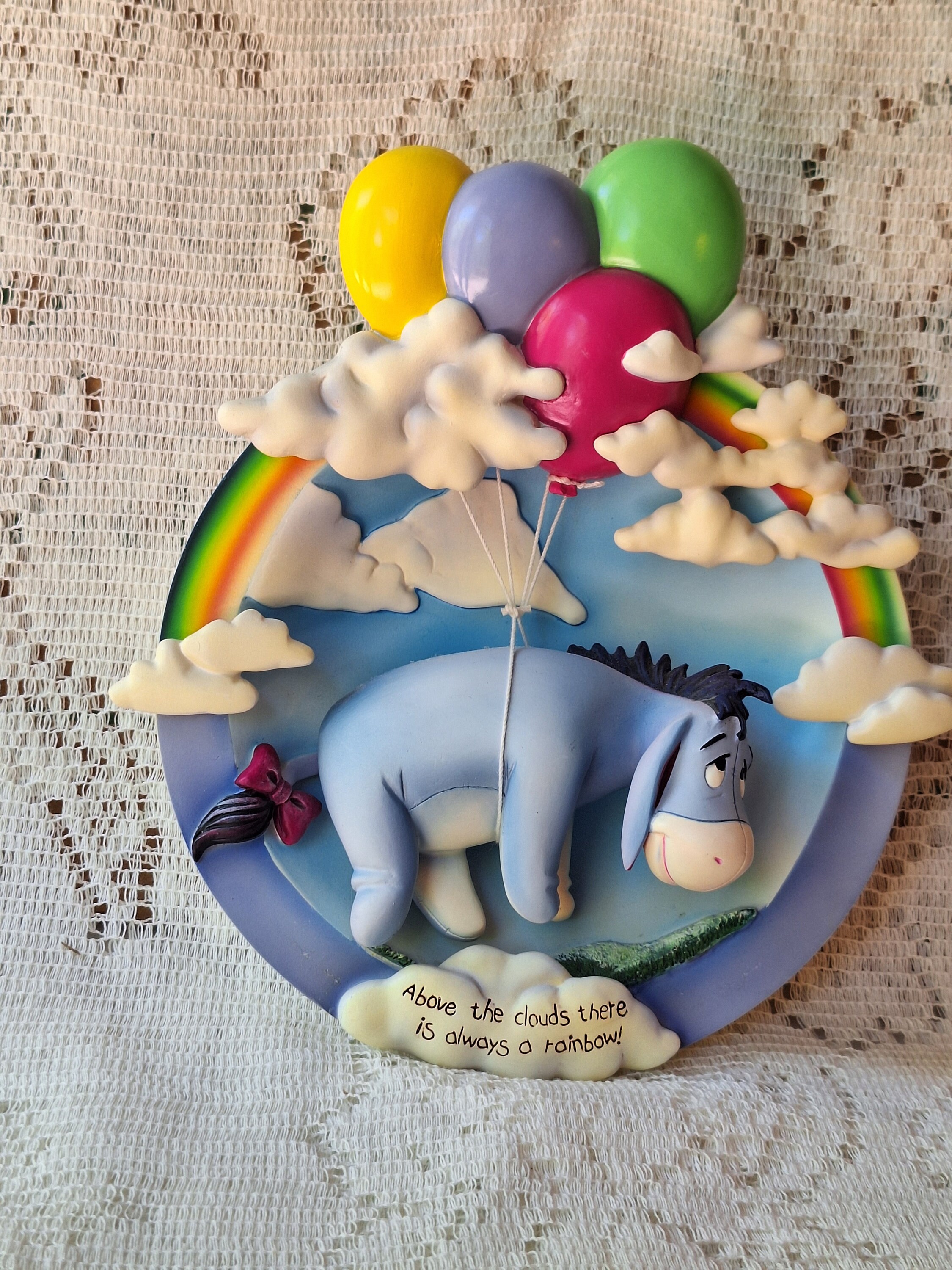 Vintage Bradford Exchange 100 Acre Moments there is Always A Rainbow Above the Clouds Eeyore ...