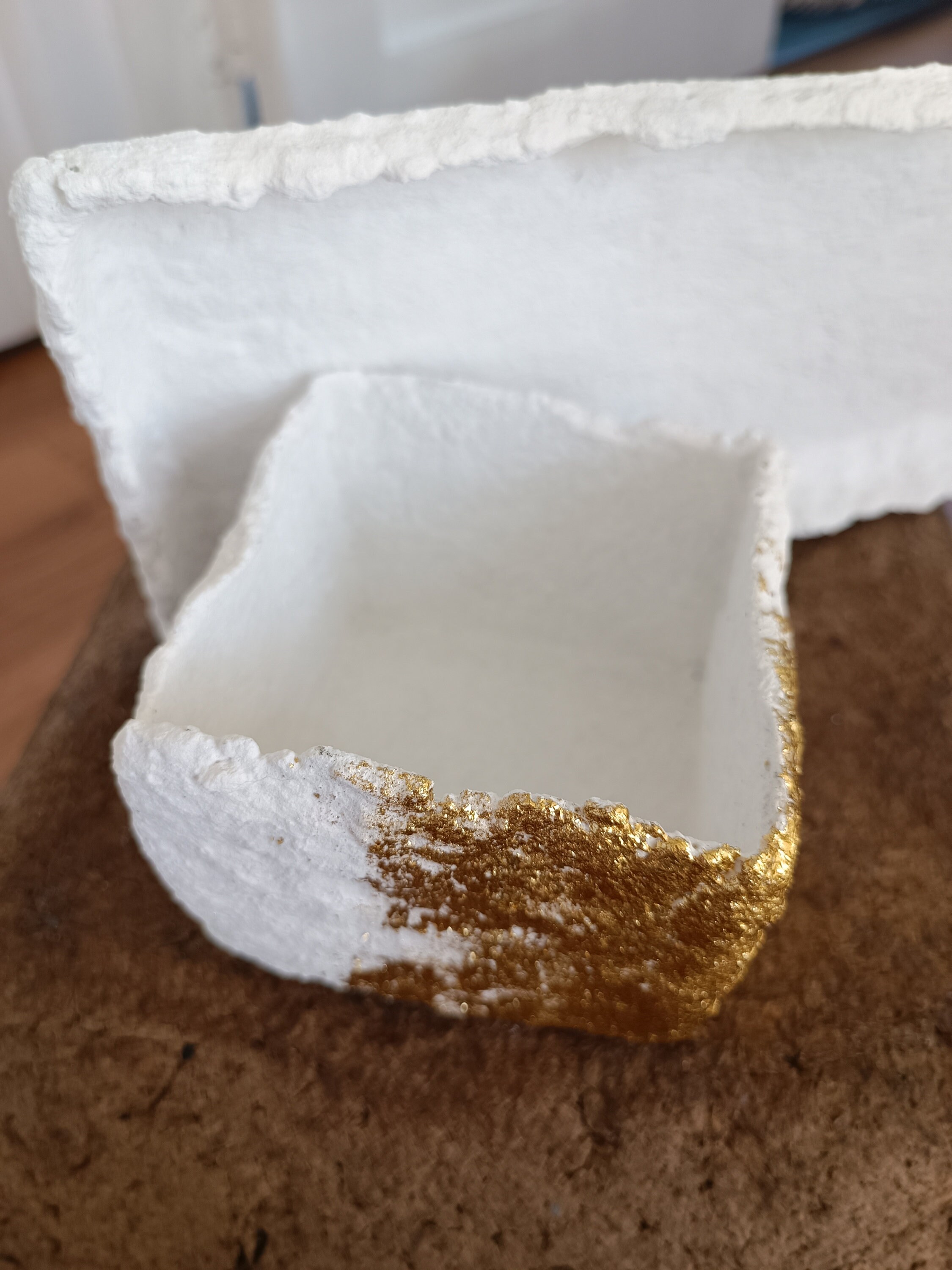 Toolbox of Paper Mache White Paper Mache Pencil Holder Brush Toolbox ...