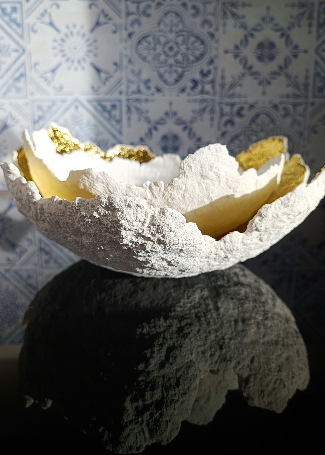 Paper Mache Bowl Modern Paper Mache Bowl Inspired Flowers Sustainable ...