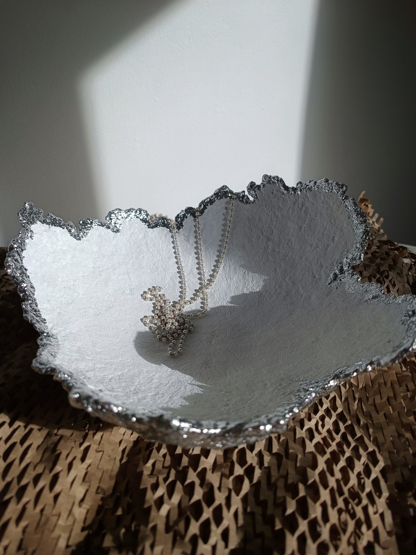 Paper Mache Bowl Modern Paper Mache Bowl White Papier Mache Bowl ...