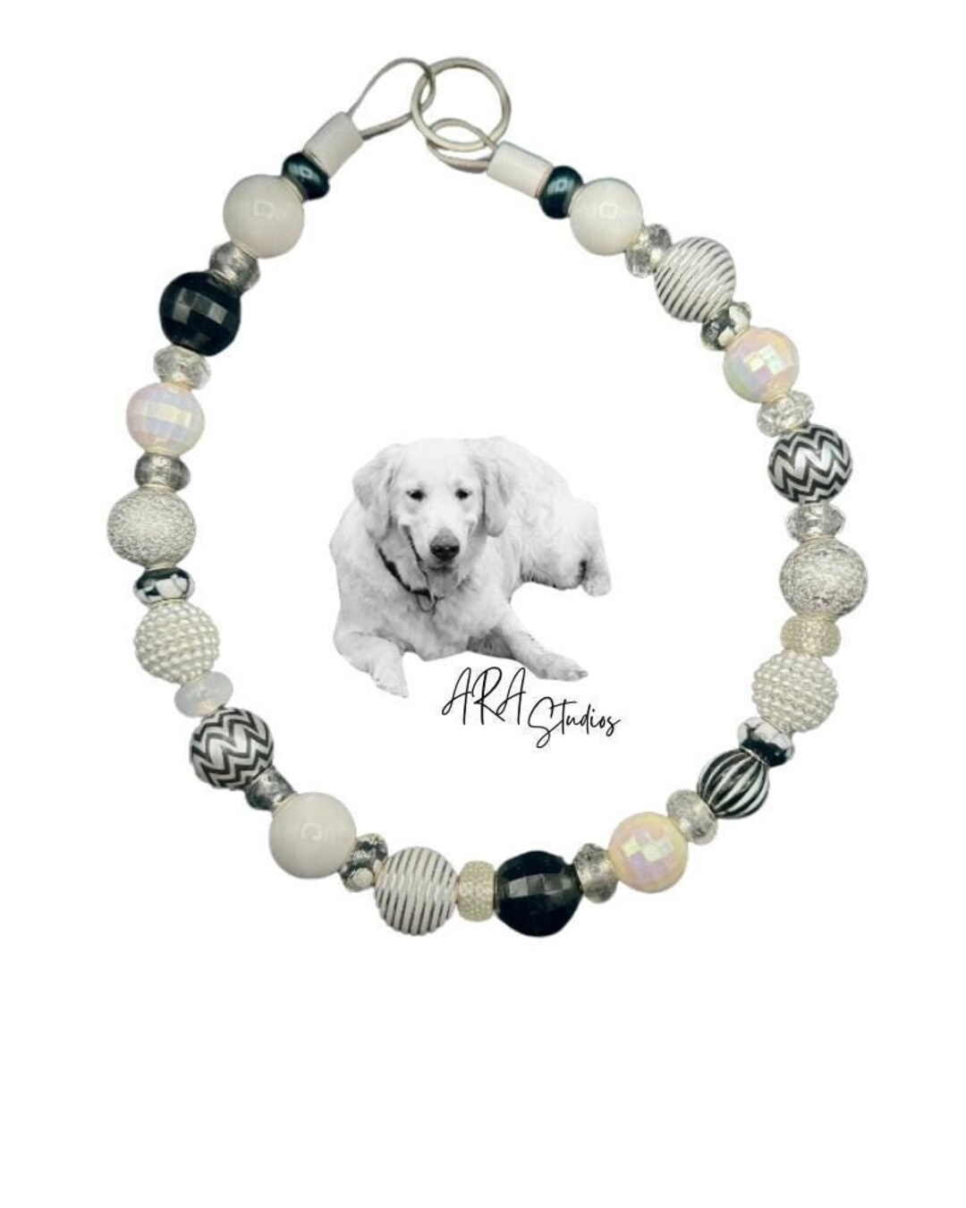 Whacky Pattern Bead Dog Collar Available in Colors, Stripes, Animal ...