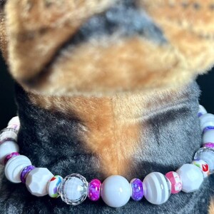Whacky Pattern Bead Dog Collar Available in Colors, Stripes, Animal ...