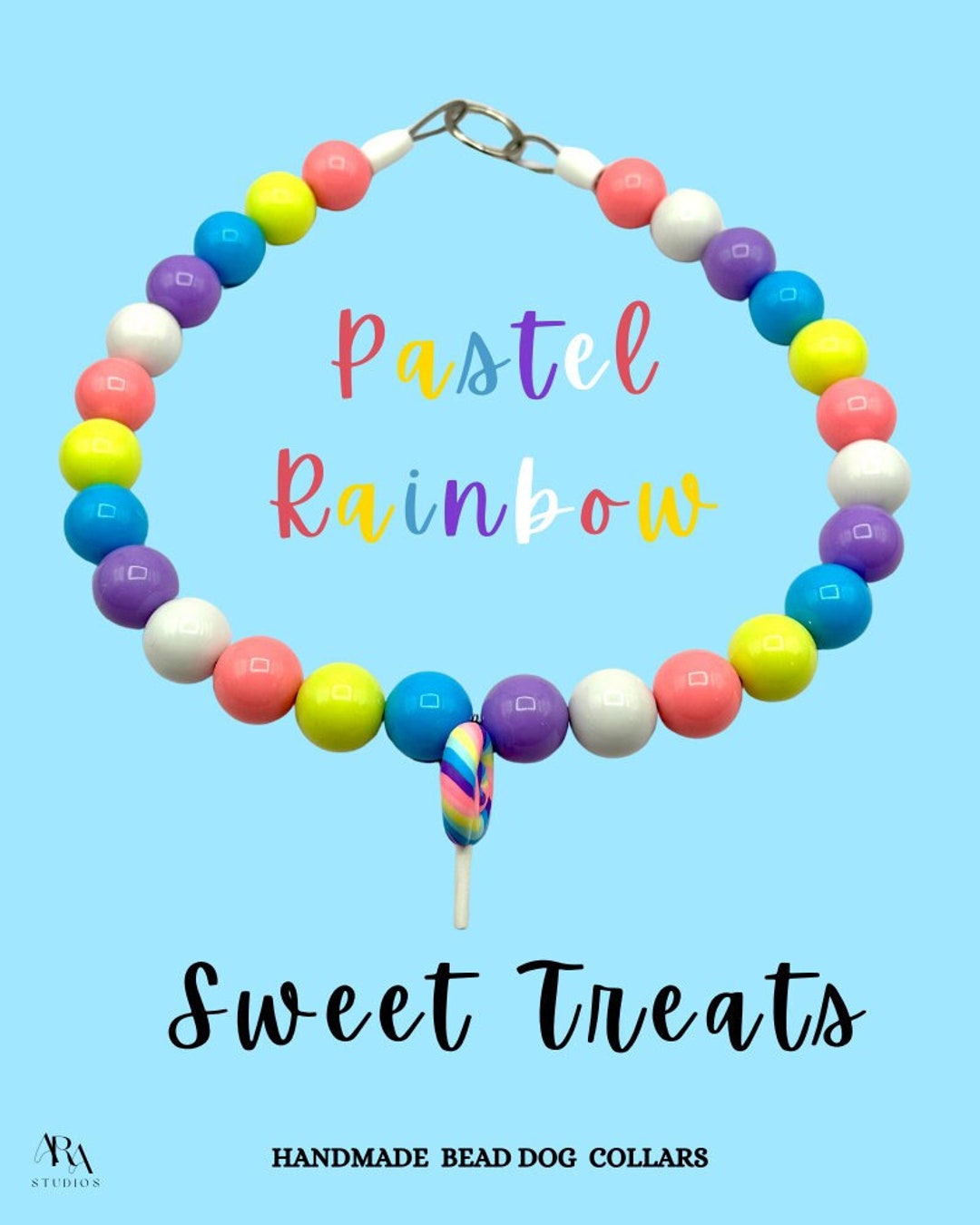 Treat Your Dog to This Sweet Handmade Bead Dog Collar With a Cute ...