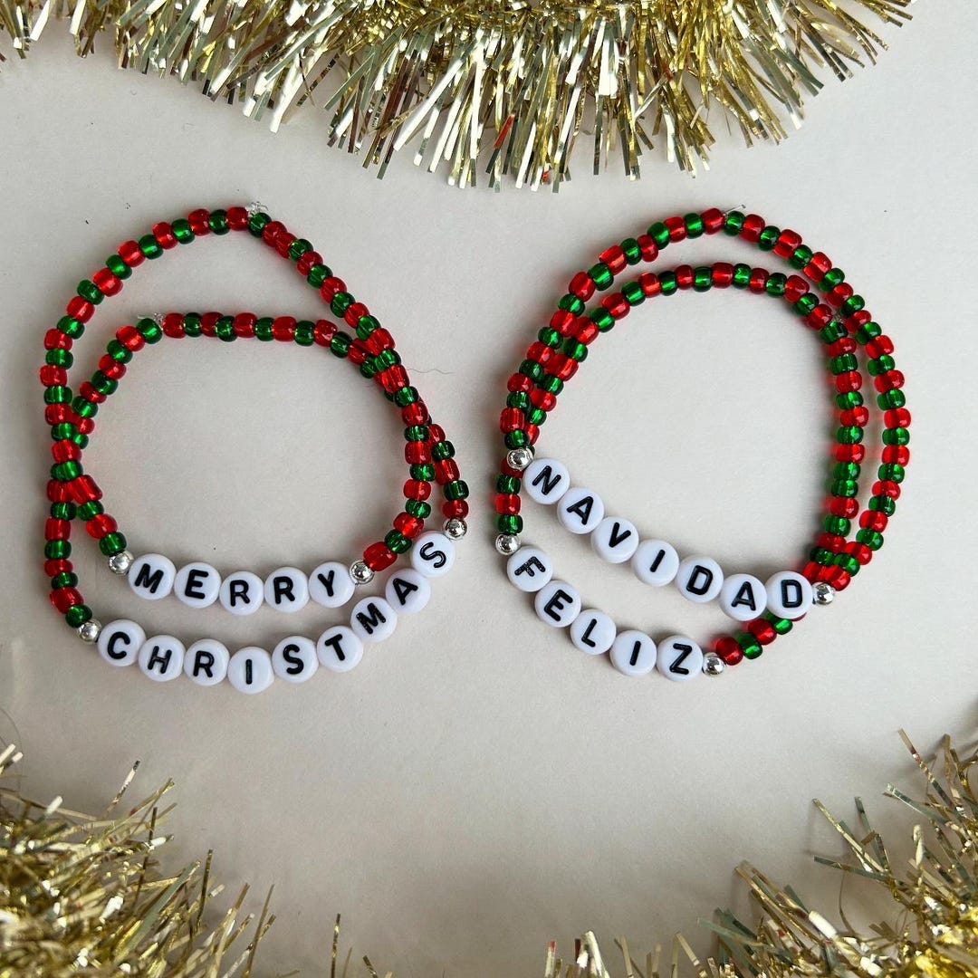 Feliz Navidad Bracelets | Holiday Bracelets | Navidad | Christmas ...