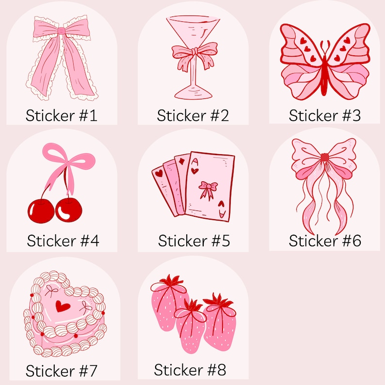 Deck of Cards Sticker for Phone Girly Coquette Aesthetic Sticker for ...
