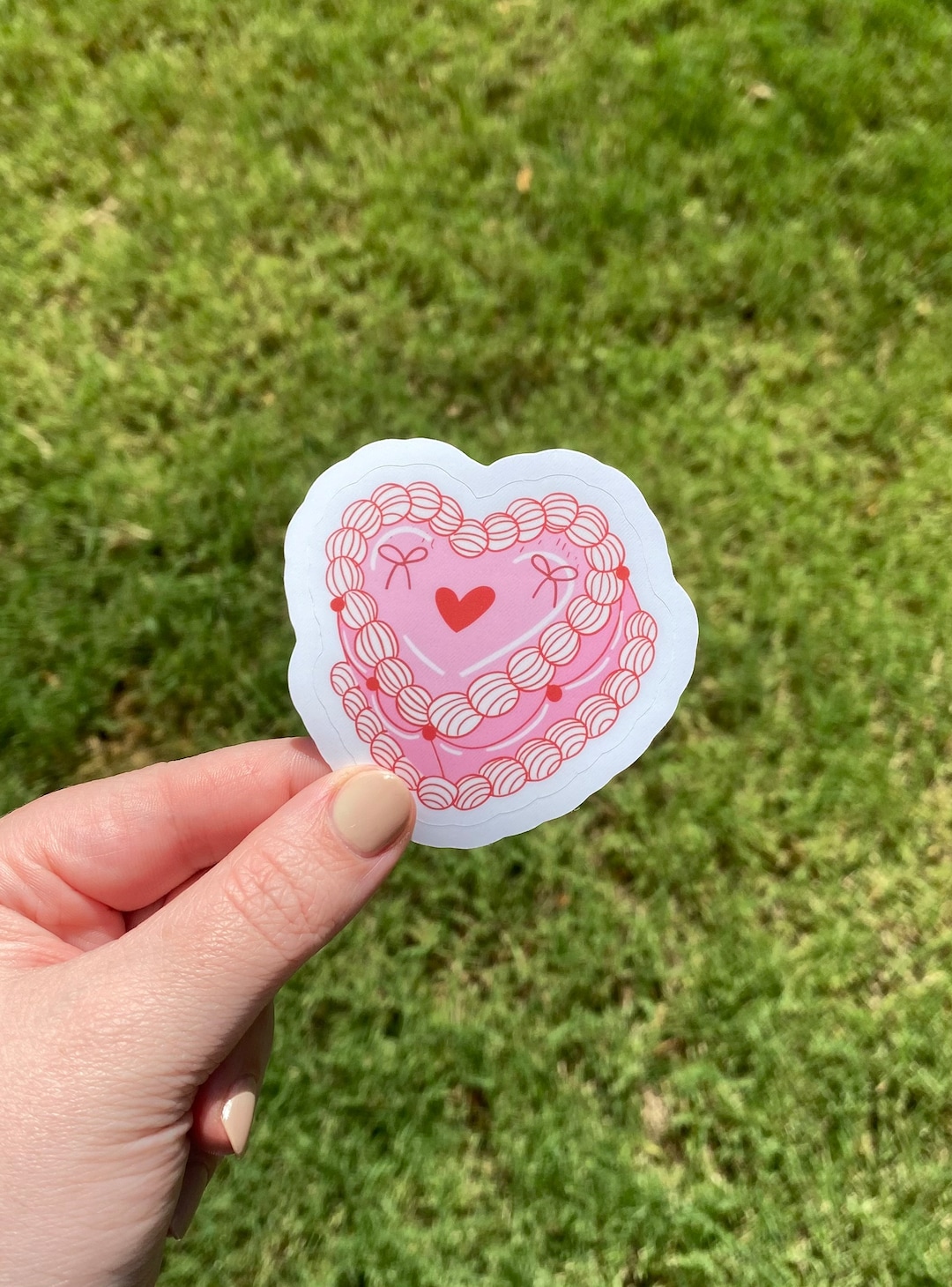 Pink Cake Sticker for Phone Girly Coquette Aesthetic Sticker for Laptop ...