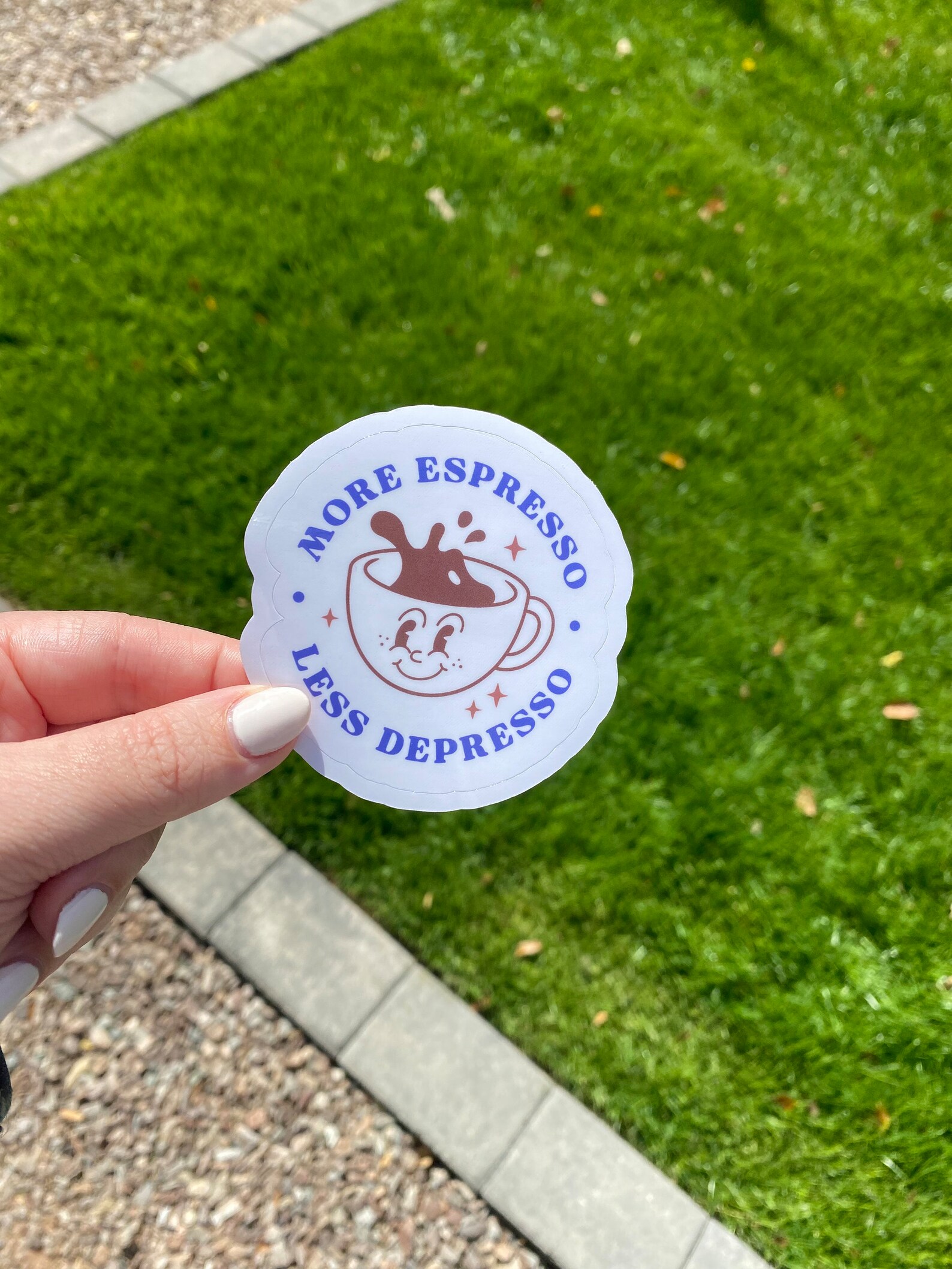 Glossy Vinyl Coffee Lover Sticker for Phone Sticker Laptop Sticker for ...