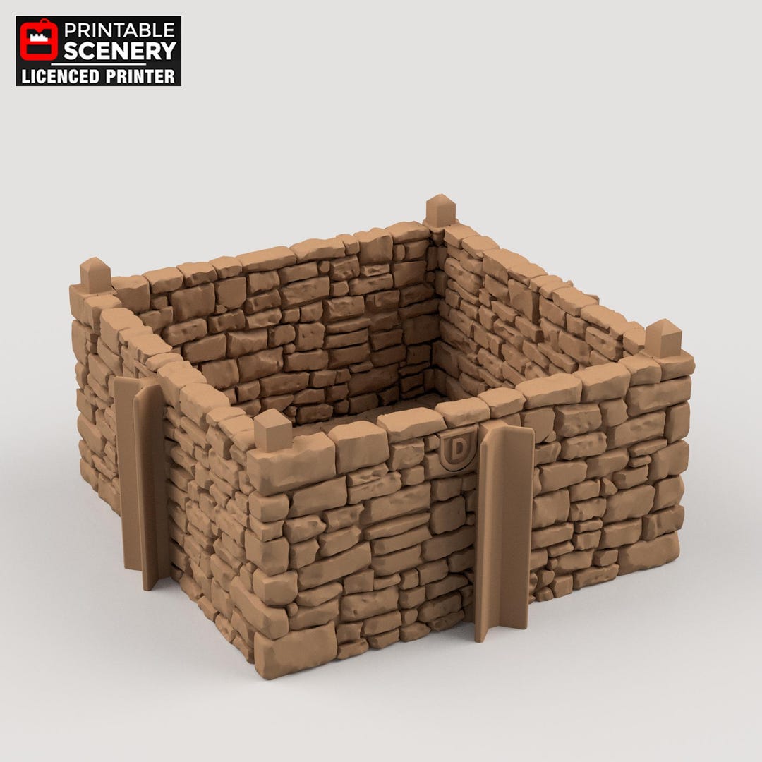 Square Bastion Level 1 • Throne and Ash Series by Www.printablescenery ...