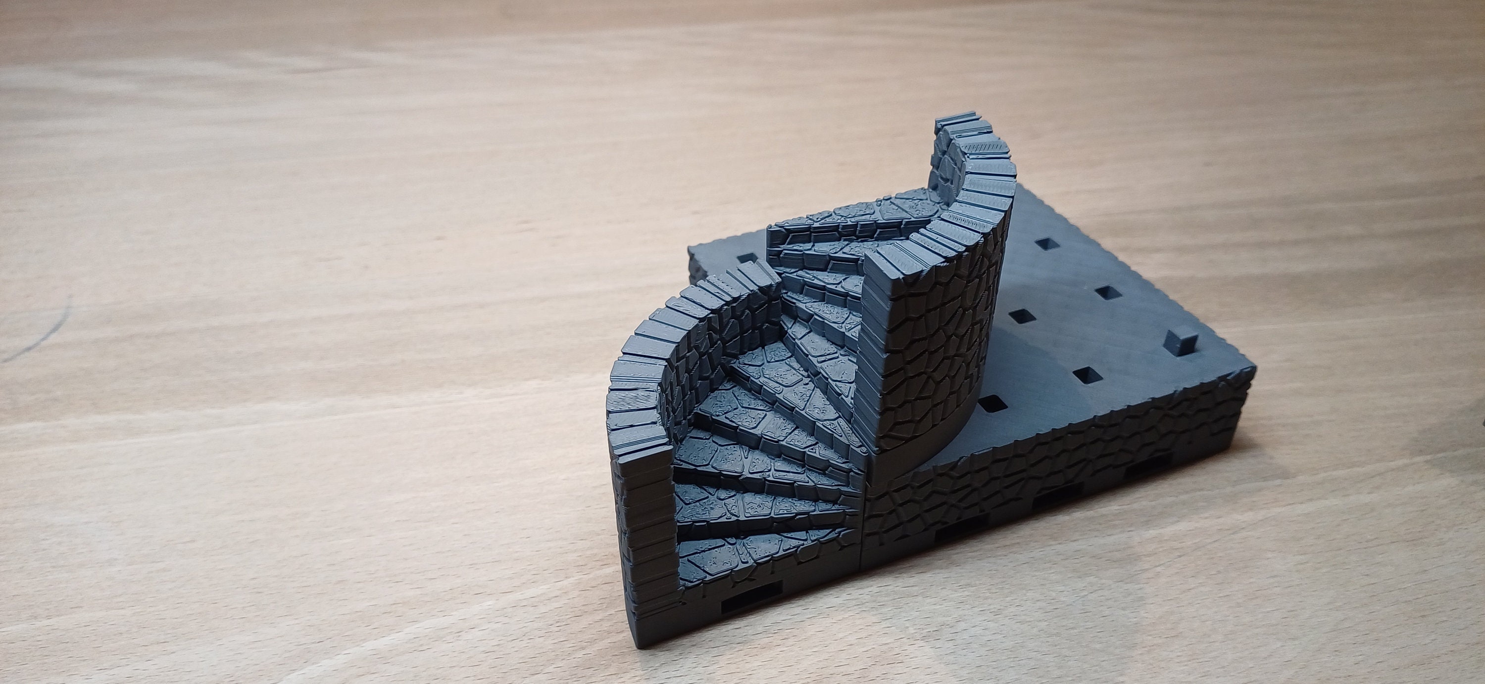 NEW DESIGN • 2x2 Curved Stairs With Round Base Pieces • Quarried Stone ...