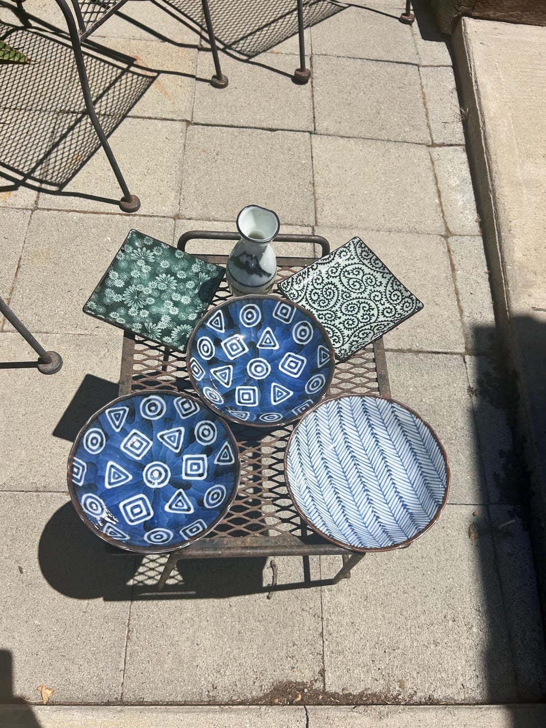 Japanese Porcelain Bowl, Sake, and Plate Set. - Etsy