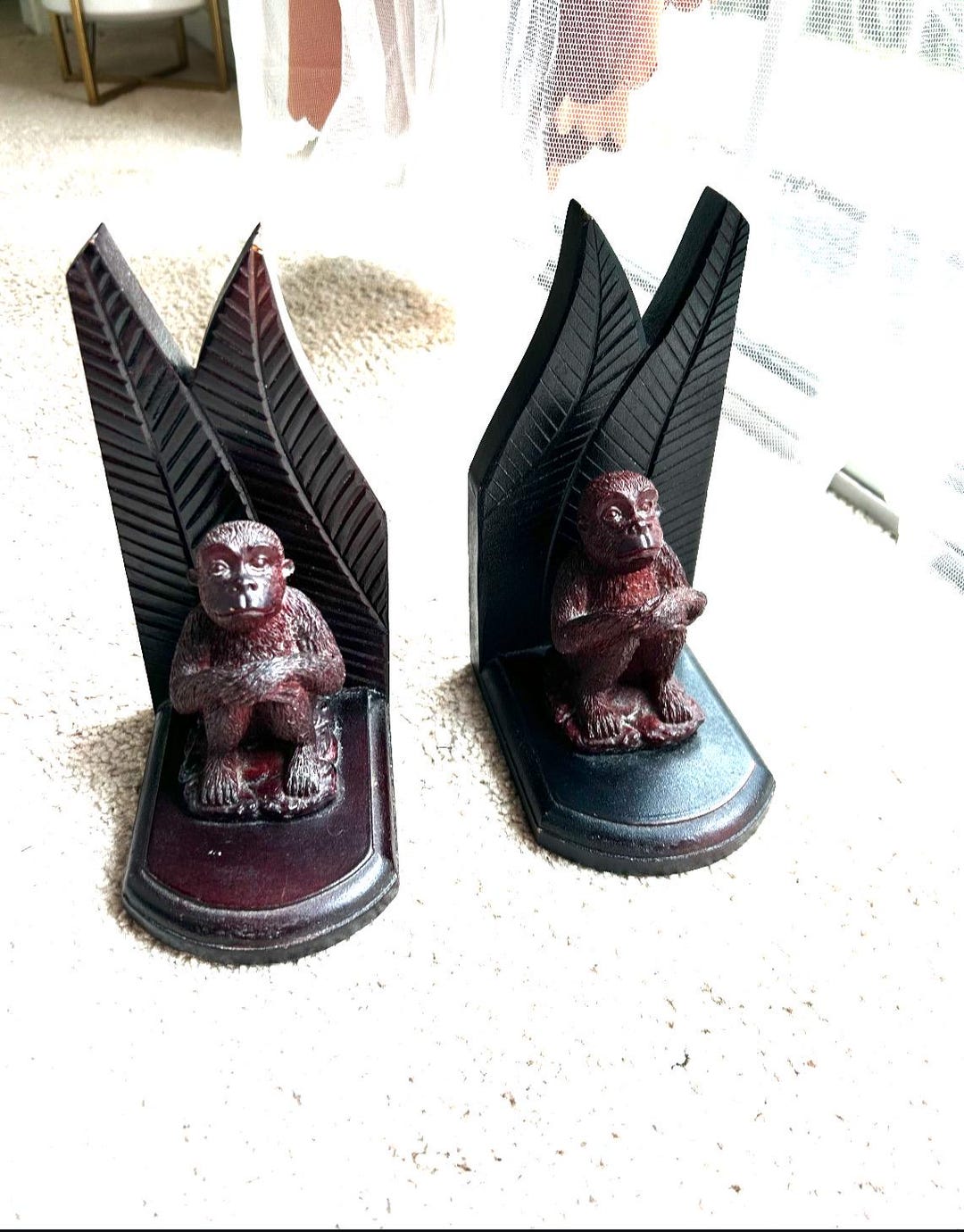 Vintage Monkey Bookends (2) - Etsy