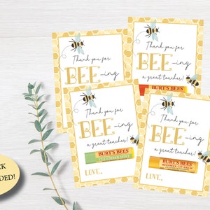 PRINTABLE Teacher Appreciation Gift, Chapstick Teacher Gift, Lip Balm ...