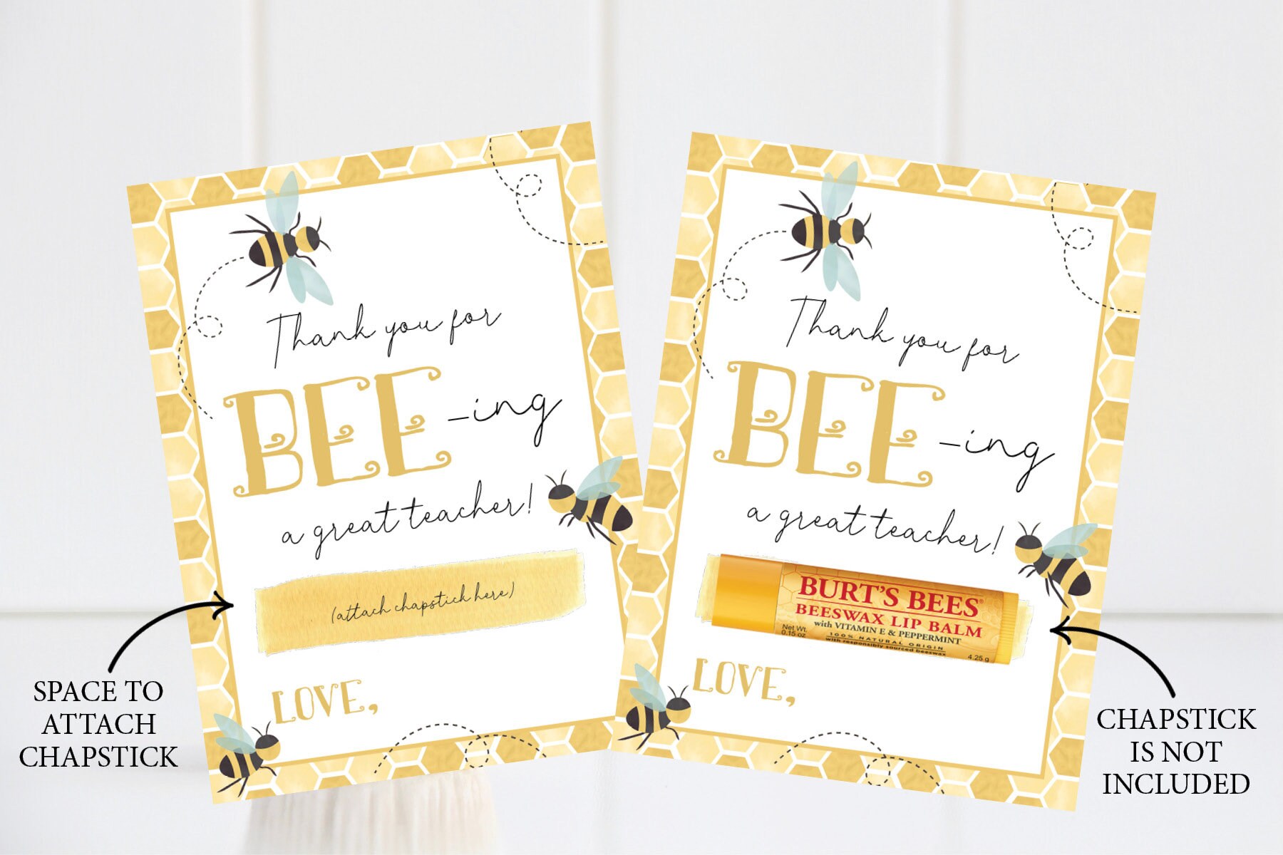 PRINTABLE Teacher Appreciation Gift, Chapstick Teacher Gift, Lip Balm ...