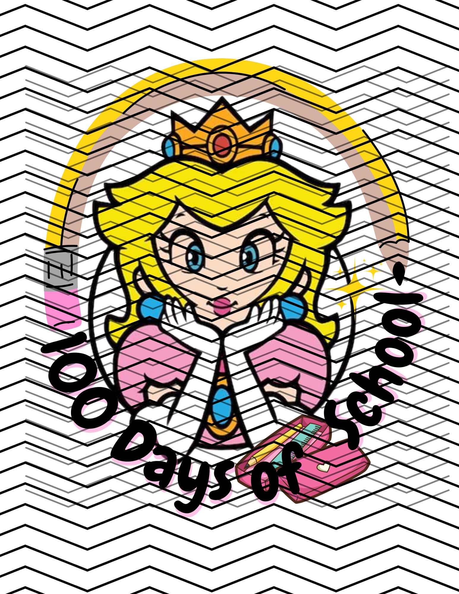 Princess Peach 100 Days of School Png - Etsy