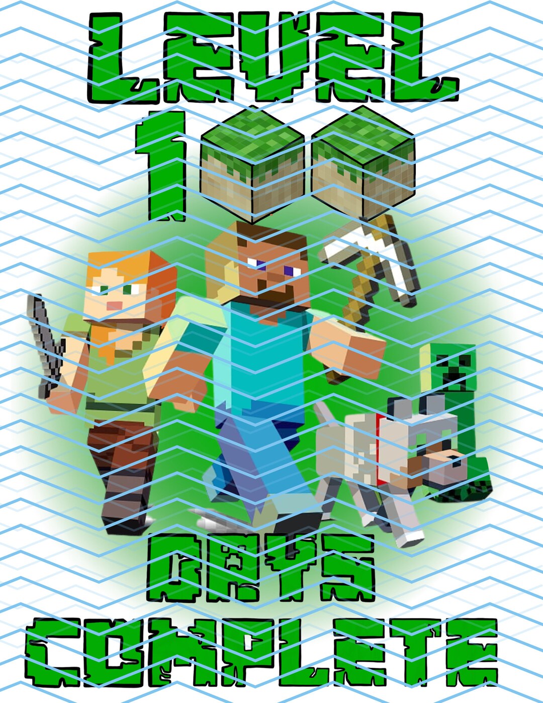 Minecraft 100 Days of School - Etsy